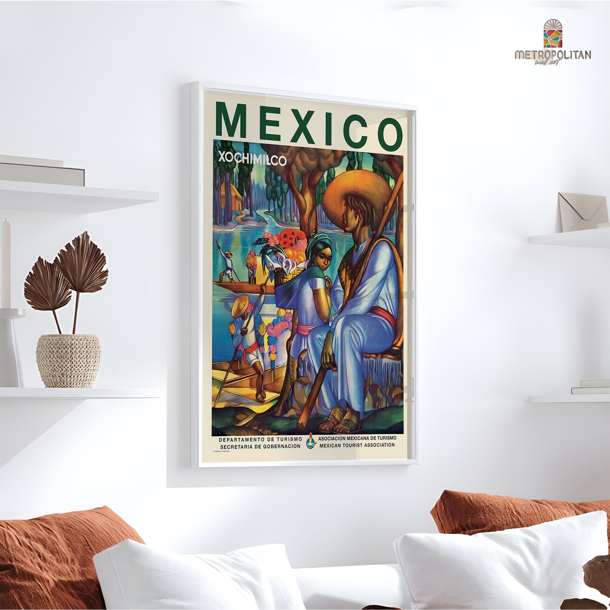 Mexican Print, Boho Wall Decor, Mexican Traditional, Retro Poster ...