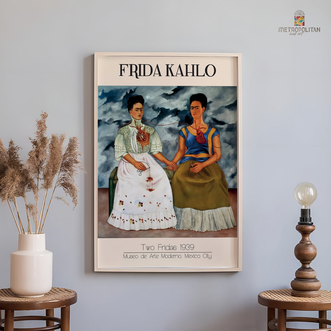 Frida Kahlo Art, Two Fridas, Mexican Wall Art, Feminist Print, Vintage ...