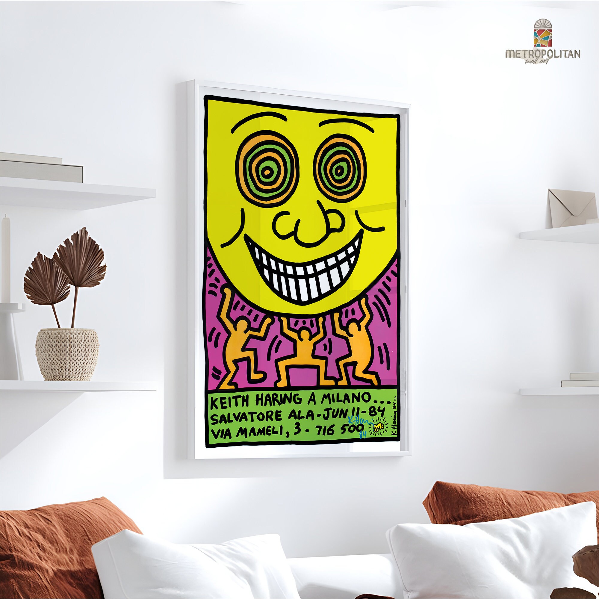 Keith Haring Art, Haring Wall Art Poster, Keith Haring a Milano 1984 ...
