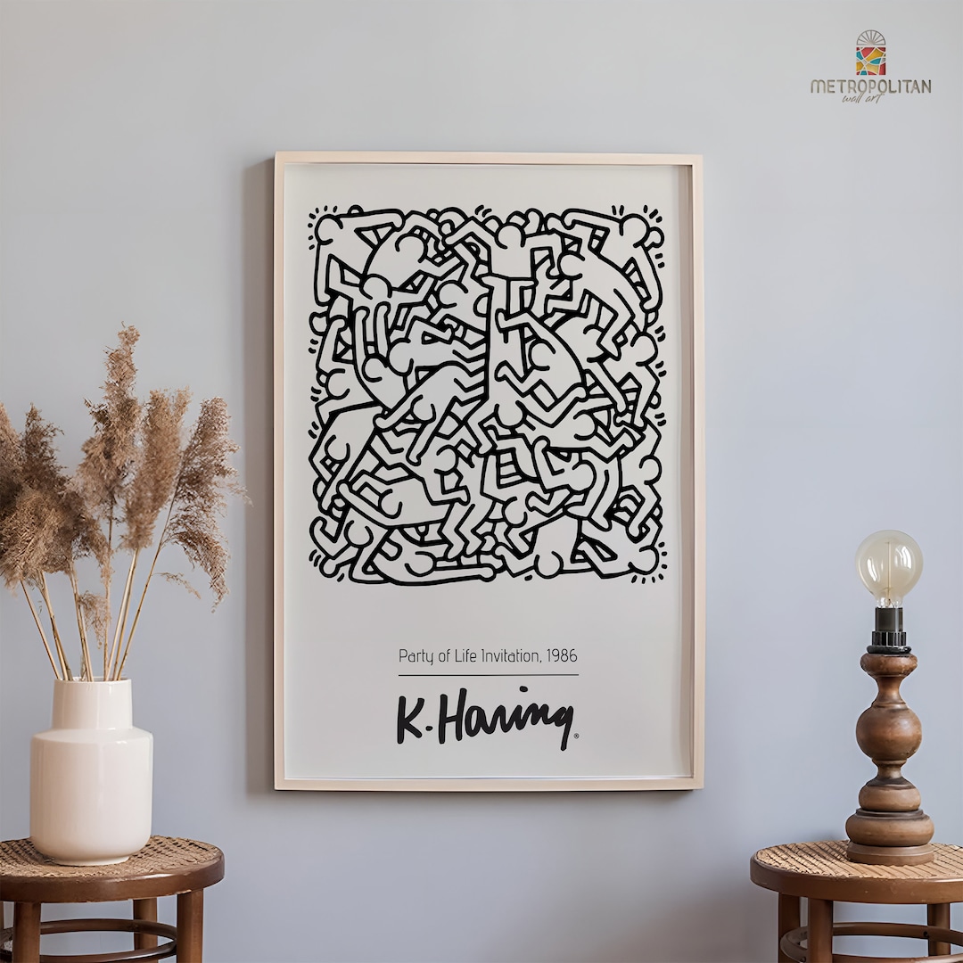 Keith Haring Art-party of Life Invitation-street Art-vintage - Etsy