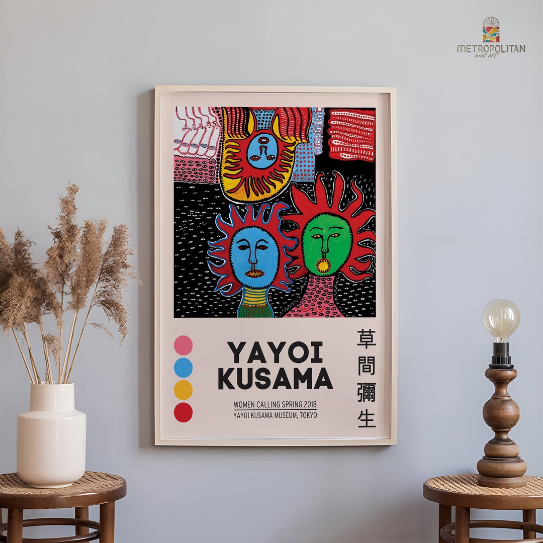 Yayoi Kusama Print, Women Calling Spring, Japanese Modern Art, Feminist ...