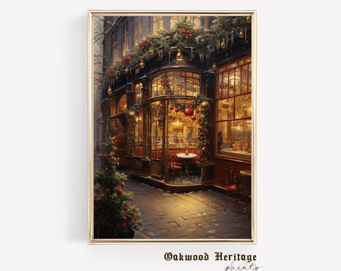 Festive Victorian Town Street Vol.2 | Cosy Christmas Holiday Wall Art ...