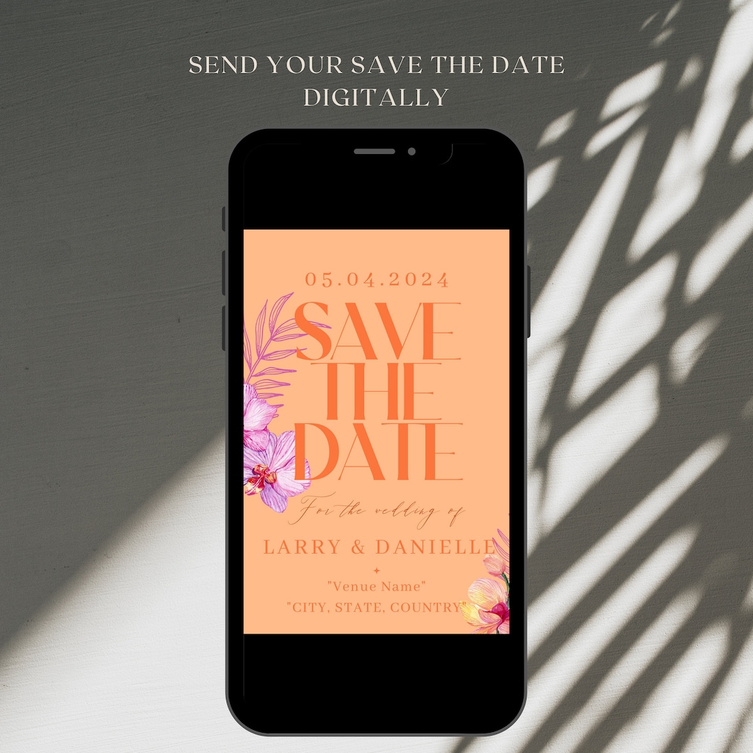 Editable Wedding Save the Date Digital Invitation Template - Etsy