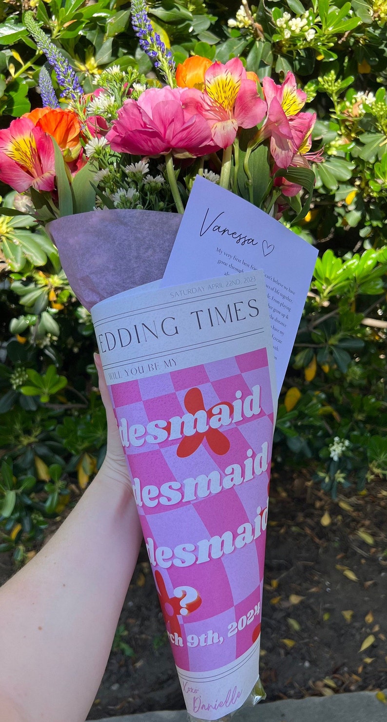 Bridesmaid Proposal Newspaper Design Canva Template - Etsy