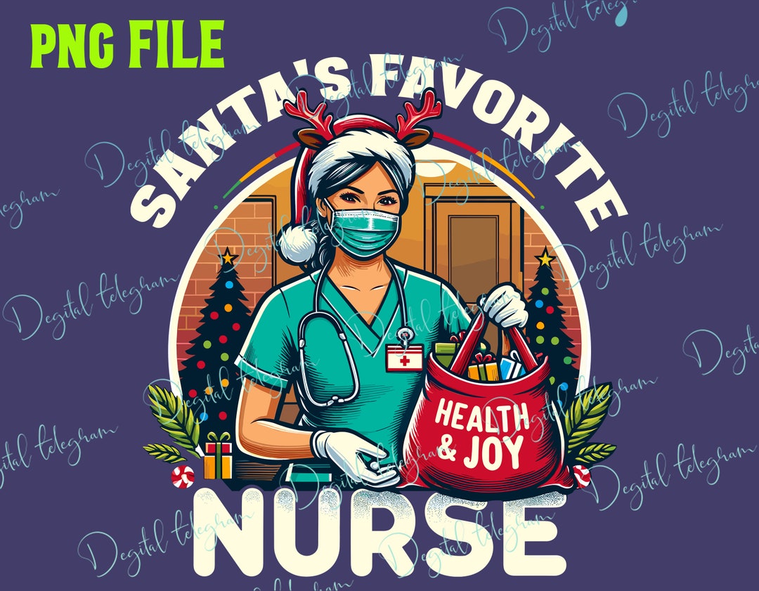 Santa's Favorite Nurse Shirt, Nurse Christmas Shirt,santas Favorite ...