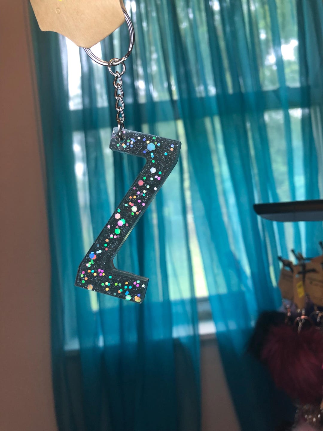 Resin Alphabet Letter Key Ring - Z - Etsy