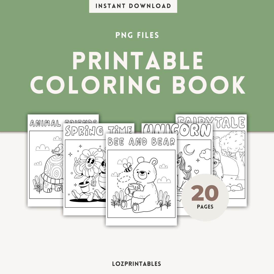Kids Printable Coloring Book – 20 Adventure Coloring Pages for Boys ...