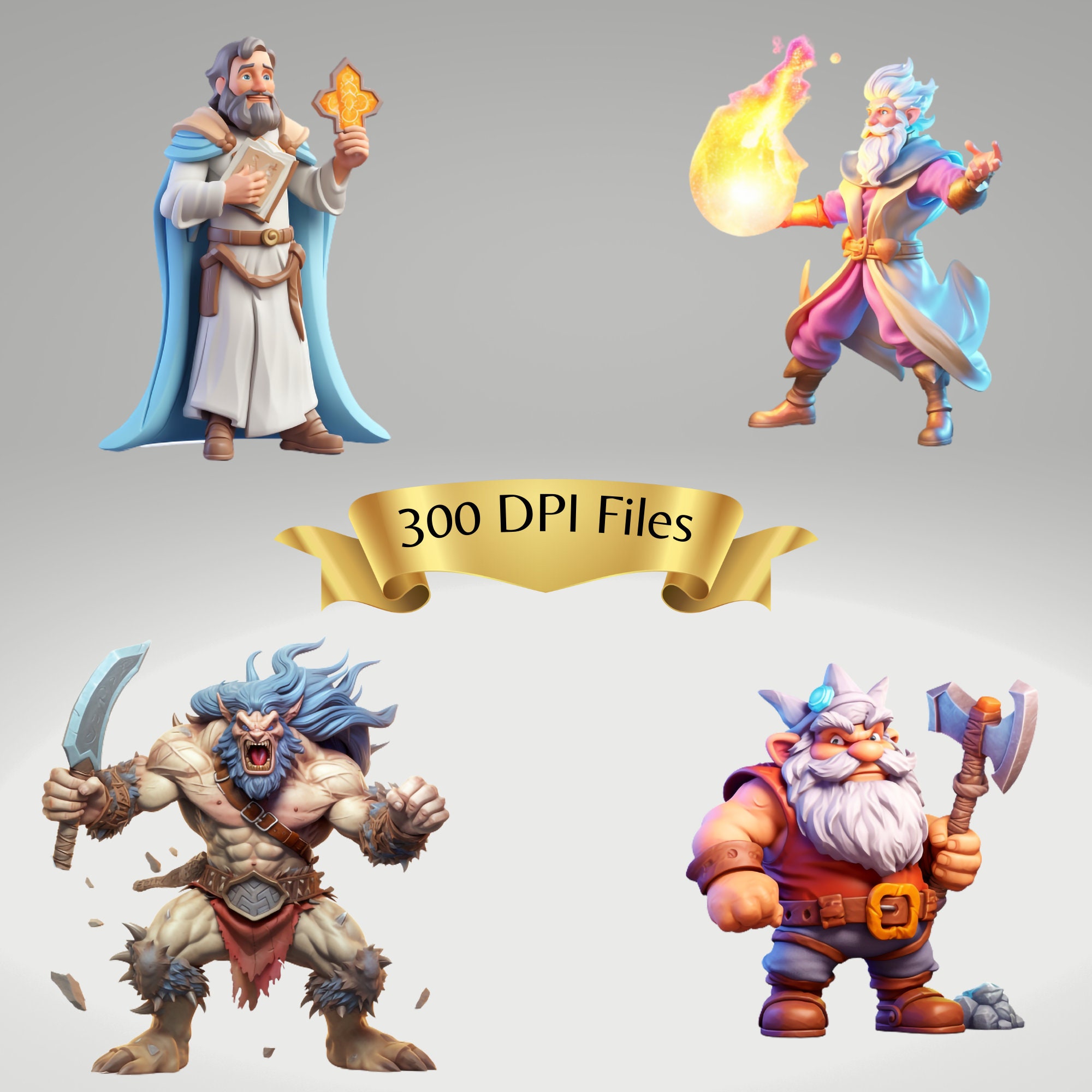 Fantasy Clipart Bundle RPG Characters & Adventure Clipart - Etsy