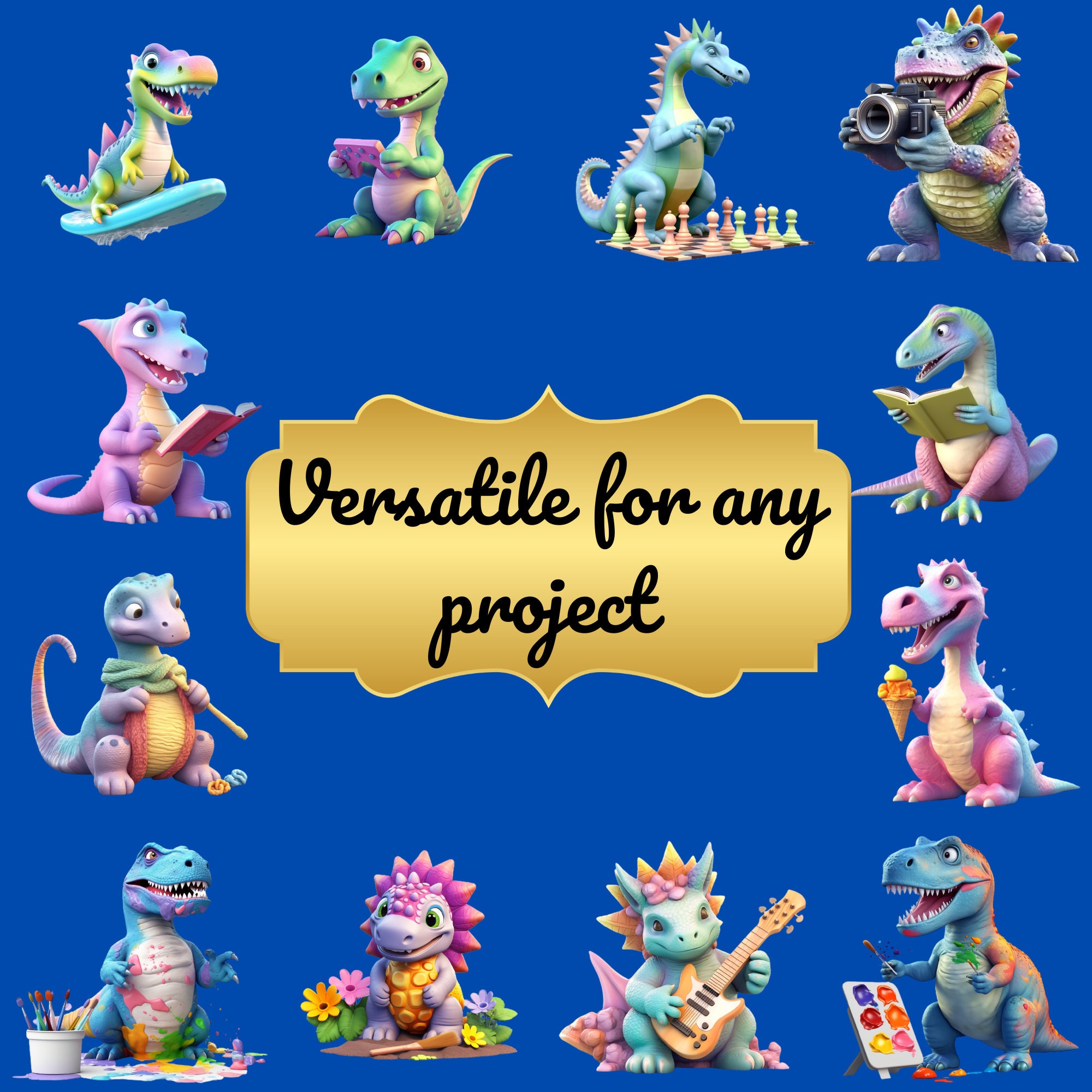 Cute Dinosaur Clipart Bundle 20 Adorable Dino Illustrations - Etsy