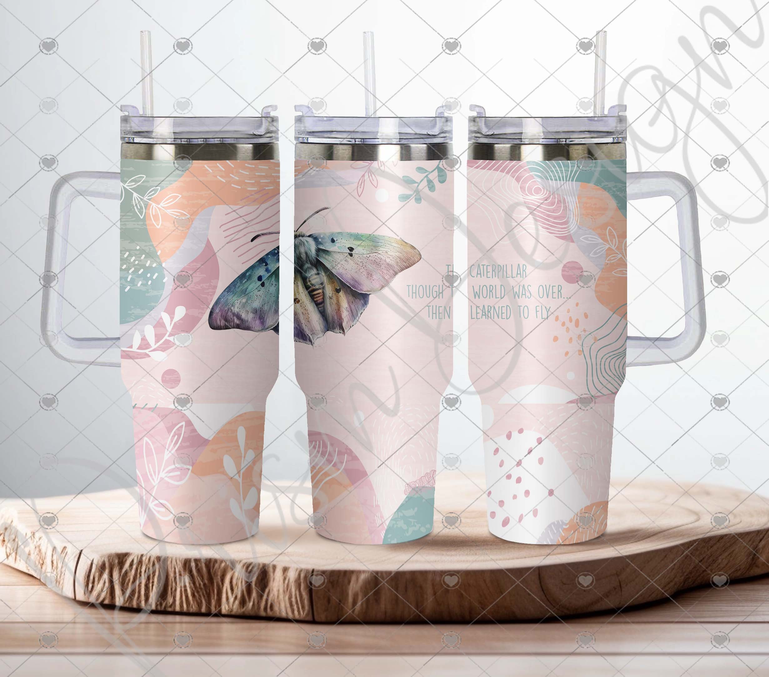 40 Oz. Tumbler Wrap, 40 Oz. Sublimation Tumbler, Water Color Tumbler ...