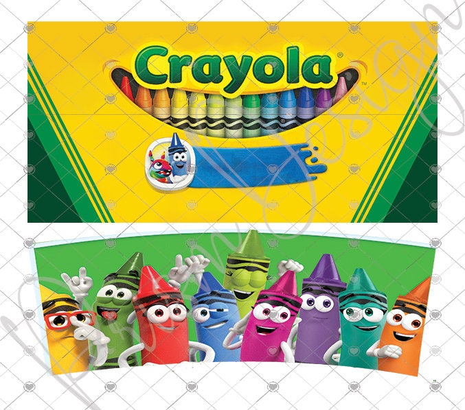 40 Oz. Crayola Tumbler Wrap, 40 Oz. Sublimation Tumbler, Water Color ...