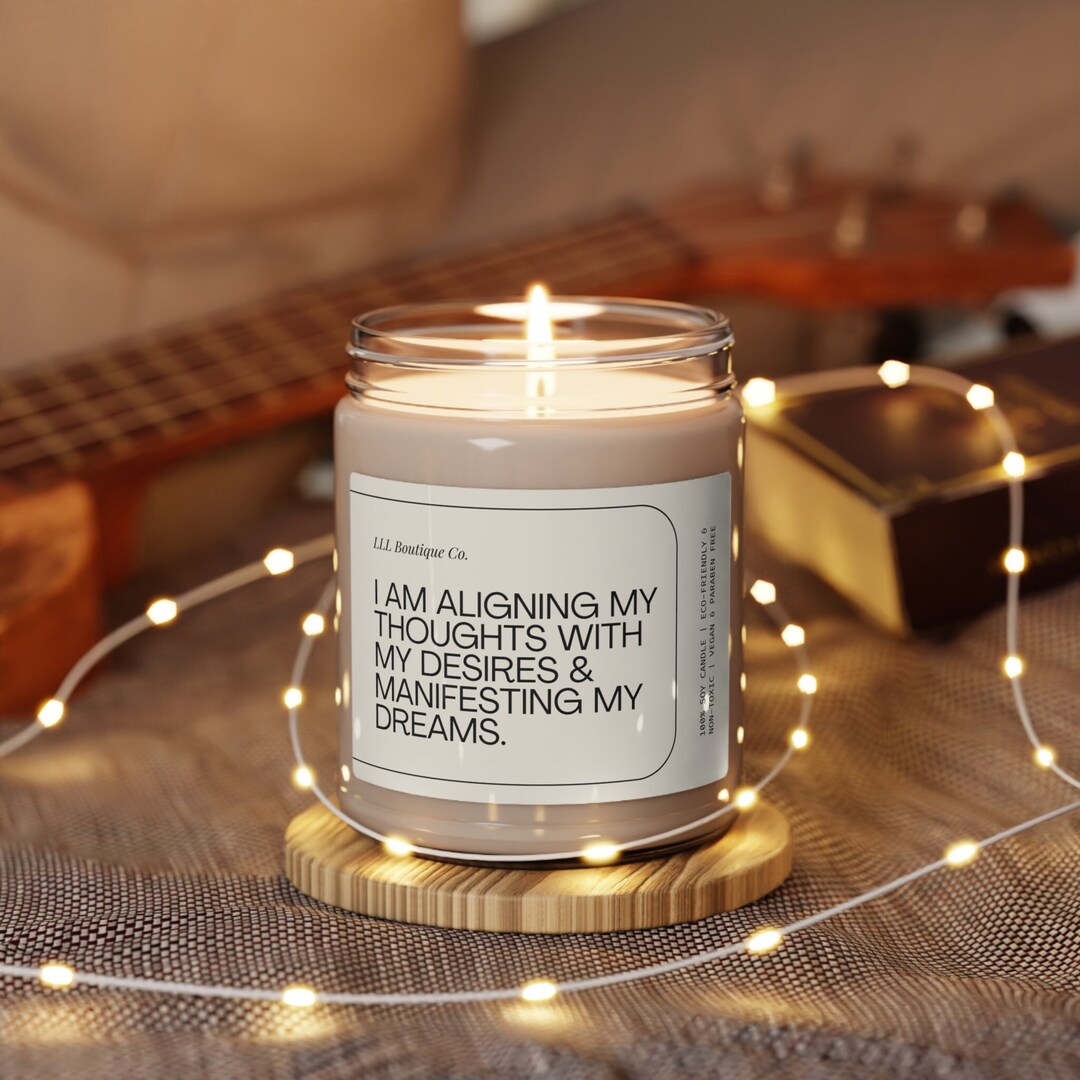 Affirmation Candle I Am Aligning My Thoughts and Desires and ...