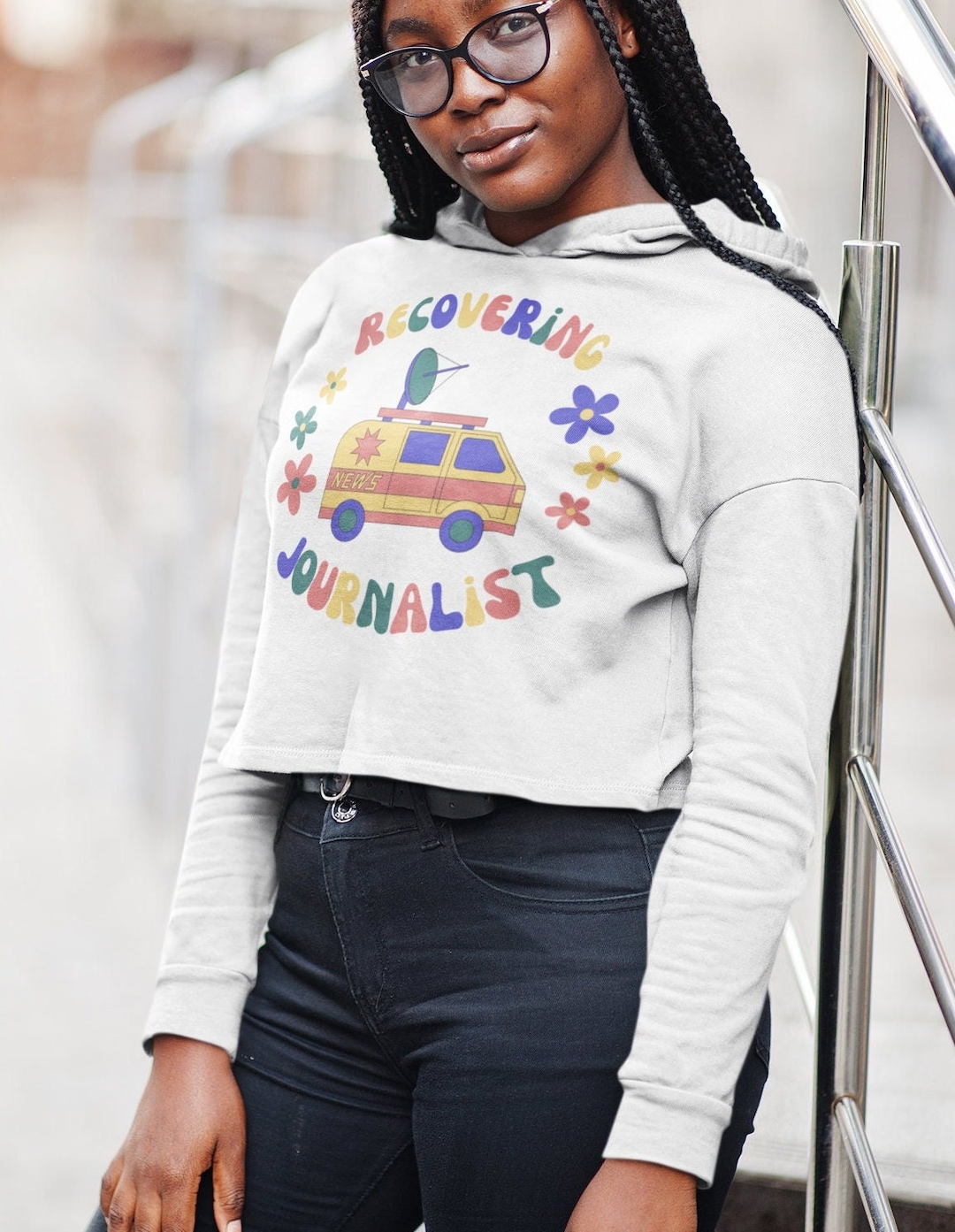 Recovering Journalist Crop Hoodie Funny Journalist Shirt Journalist ...