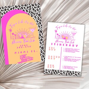 Editable- Miami Bachelorette Invitation Tropical Beach Bachelorette ...