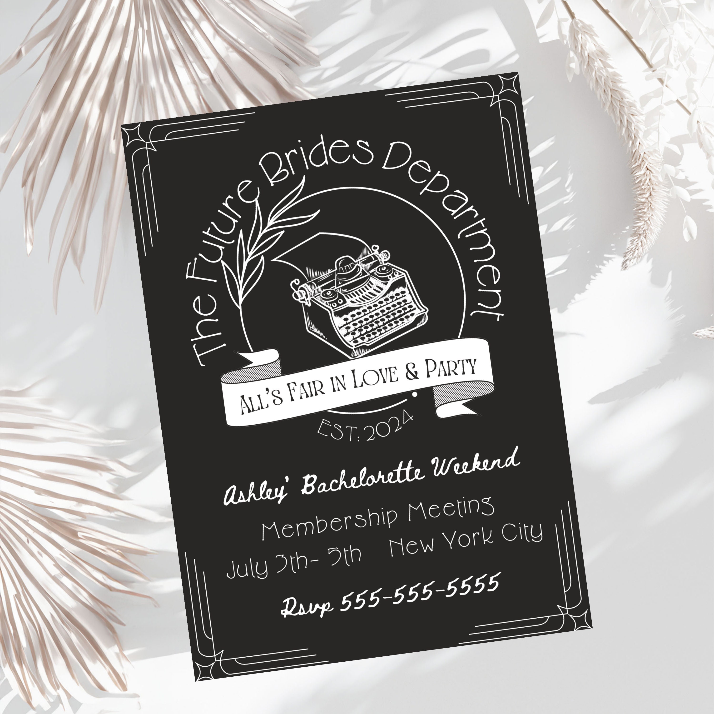 Editable Future Brides Department Bachelorette Tortured Poet Taylor ...