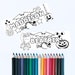 Printable Personalized Halloween Coloring Bookmark Set - Etsy