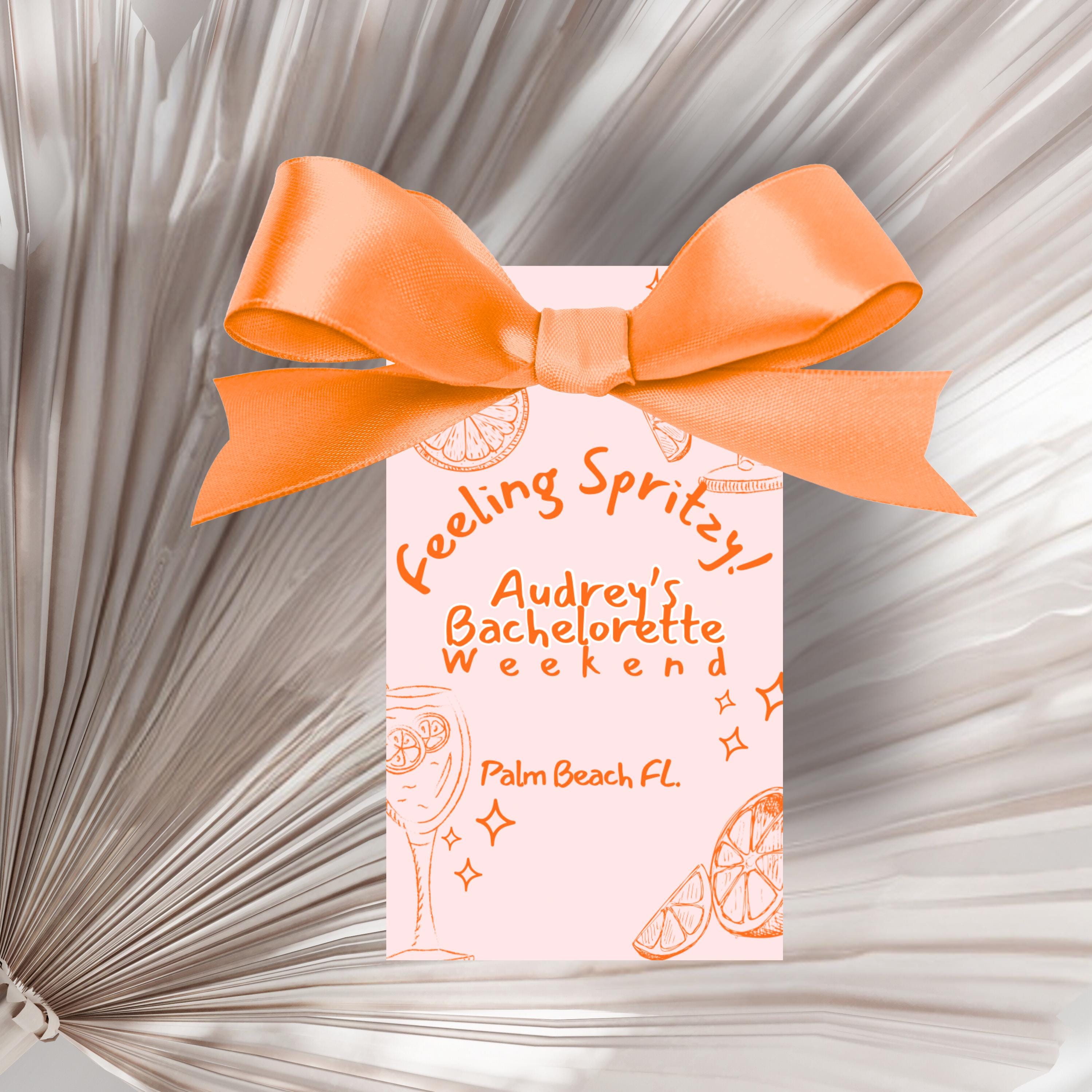 Editable- Aperol Spritz Favor Tag Doodle Hand Drawn Gift Tag Spritzy ...