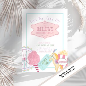 Editable Circus Theme Thank You Tags , Circus Tent Carnival Ticket Gift ...