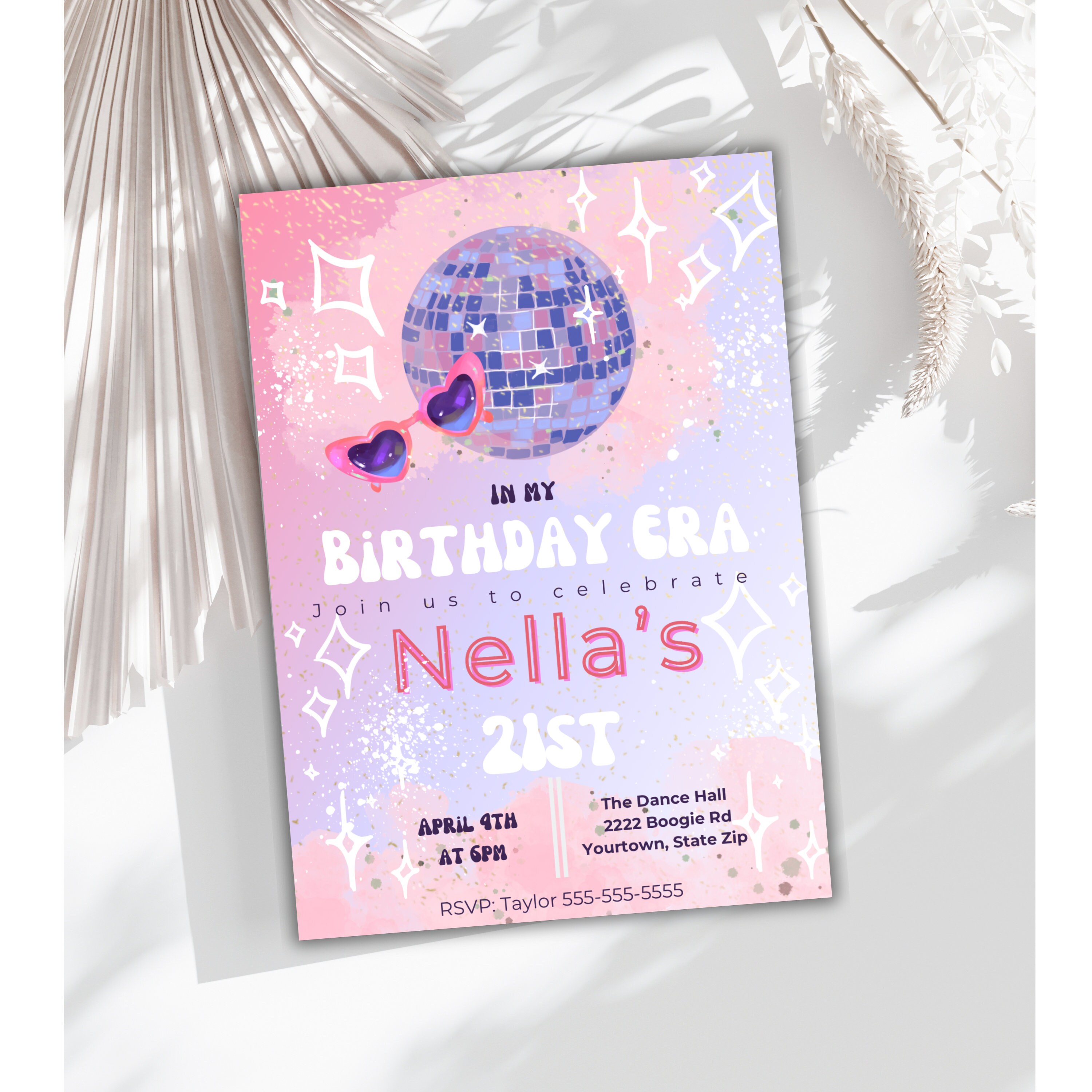 Editable in My Birthday Era Inspired Swiftie Eras Birthday Invitation ...