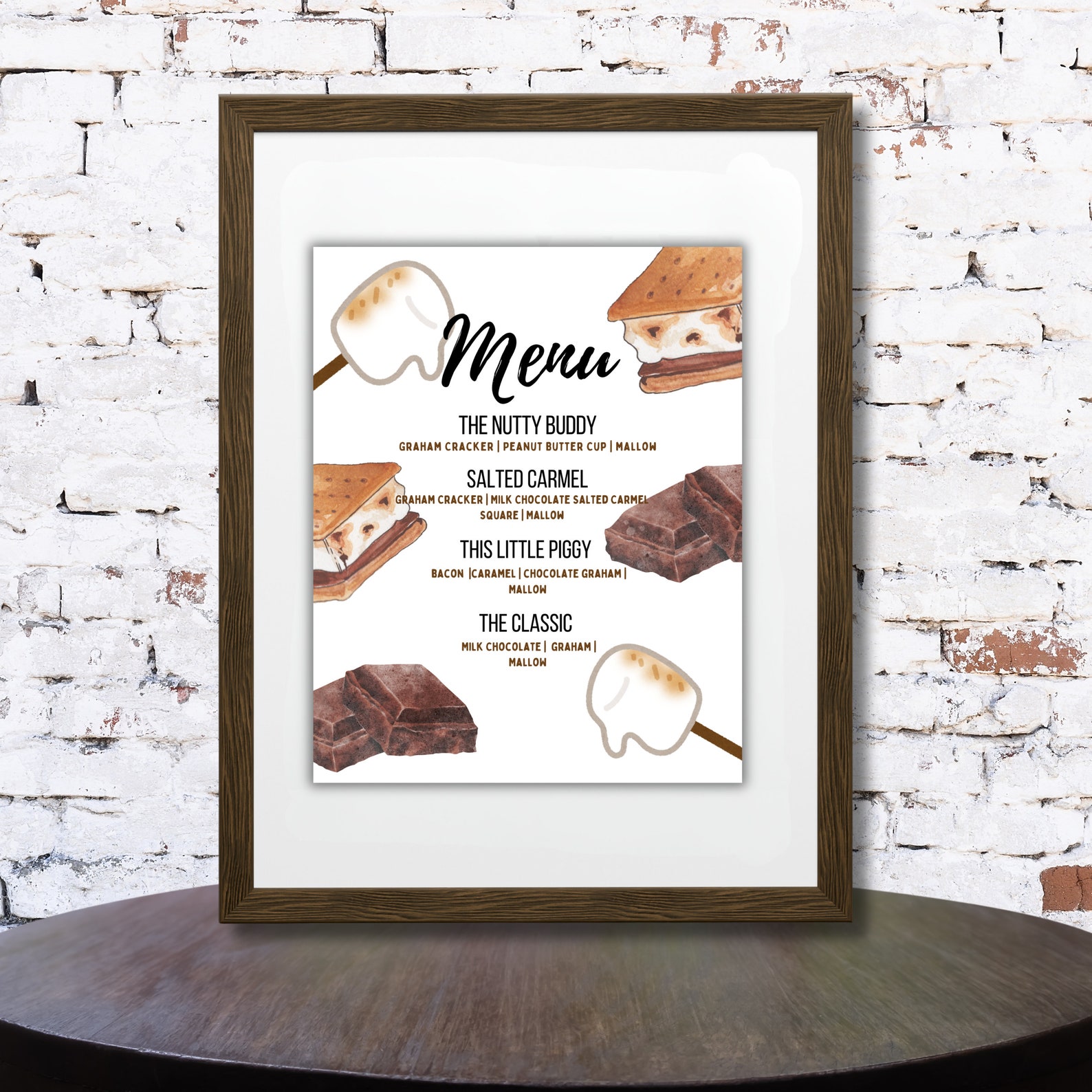 Editable S'mores Bar Sign & Menu: Bonfire Party Printable (digital ...