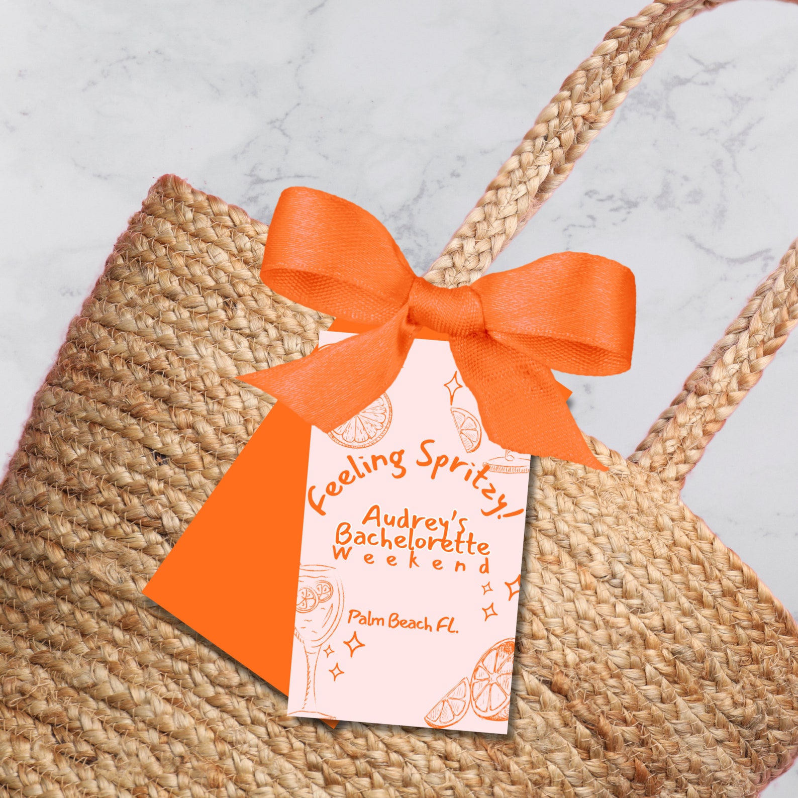 Editable- Summer Spritz Favor Tag Doodle Hand Drawn Gift Tag Spritzy ...