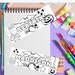Printable Personalized Halloween Coloring Bookmark Set - Etsy