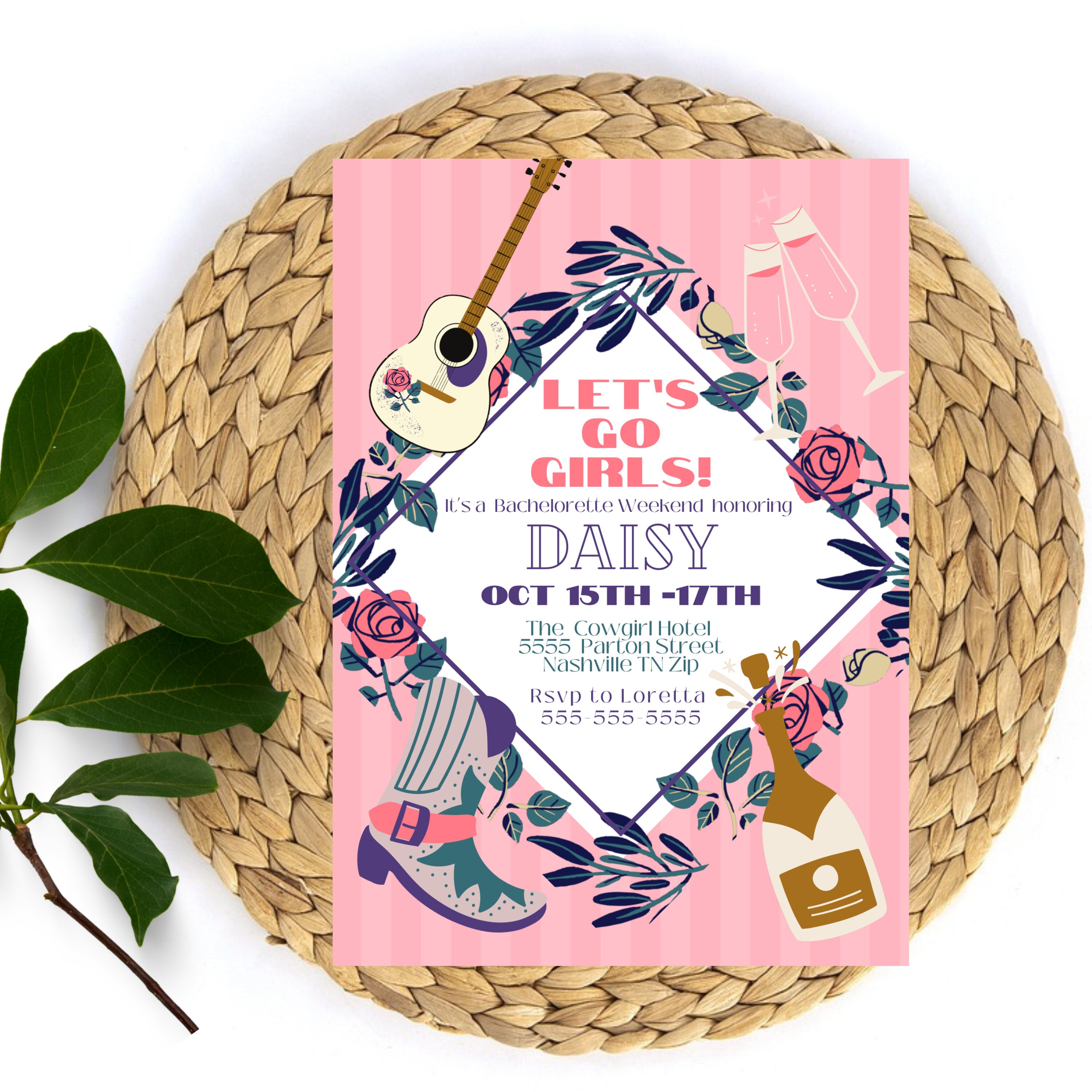 Editable- Austin Bachelorette Invitation Austin Bachelorette Invite ...