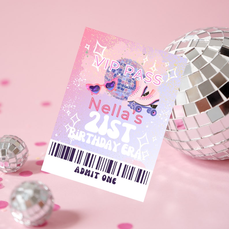 Editable Skate Vip Printable in My Birthday Era Fan Diy Vip Pass ...