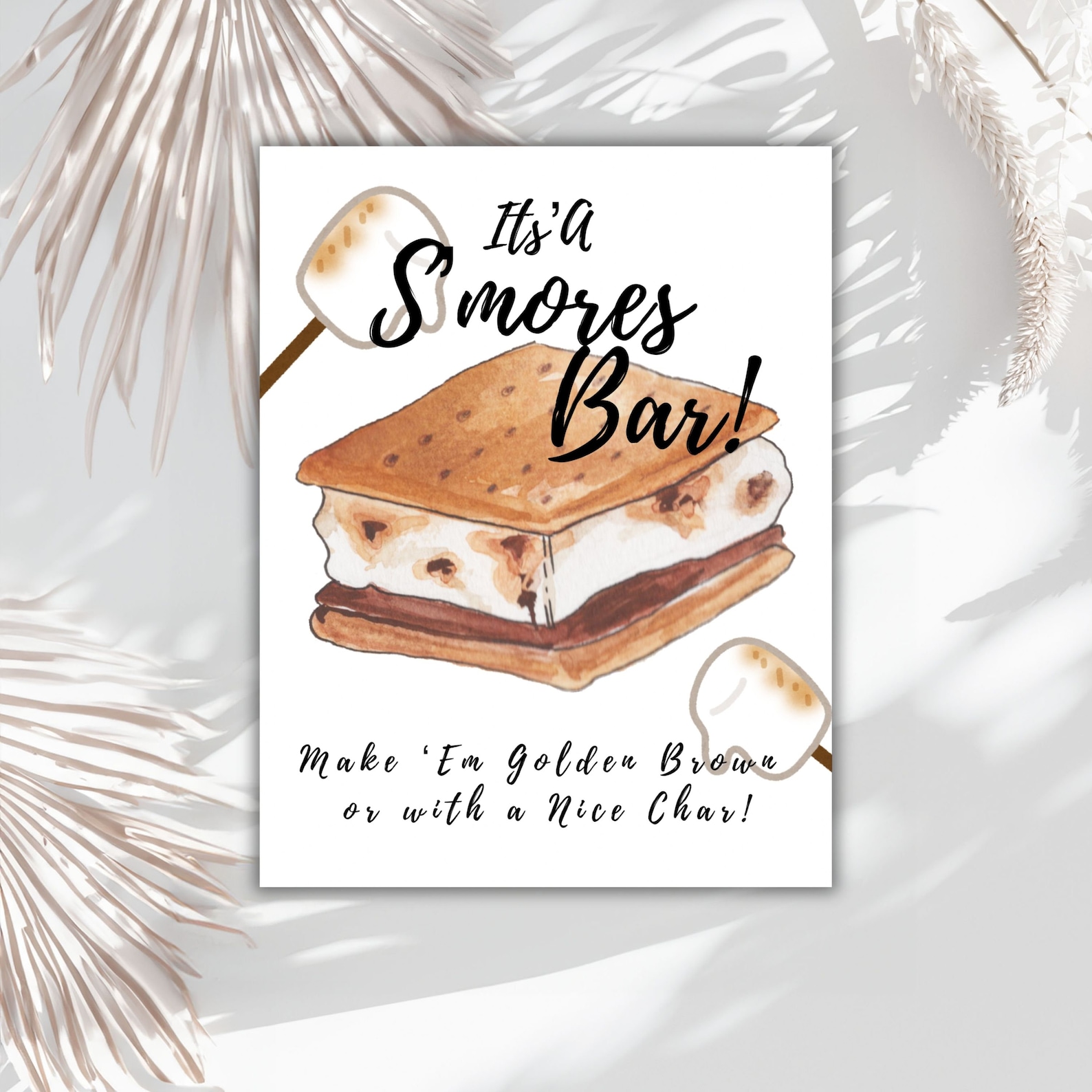 Editable Smores Bar Smores Sign Menu Wedding Smore Love S More Bar ...