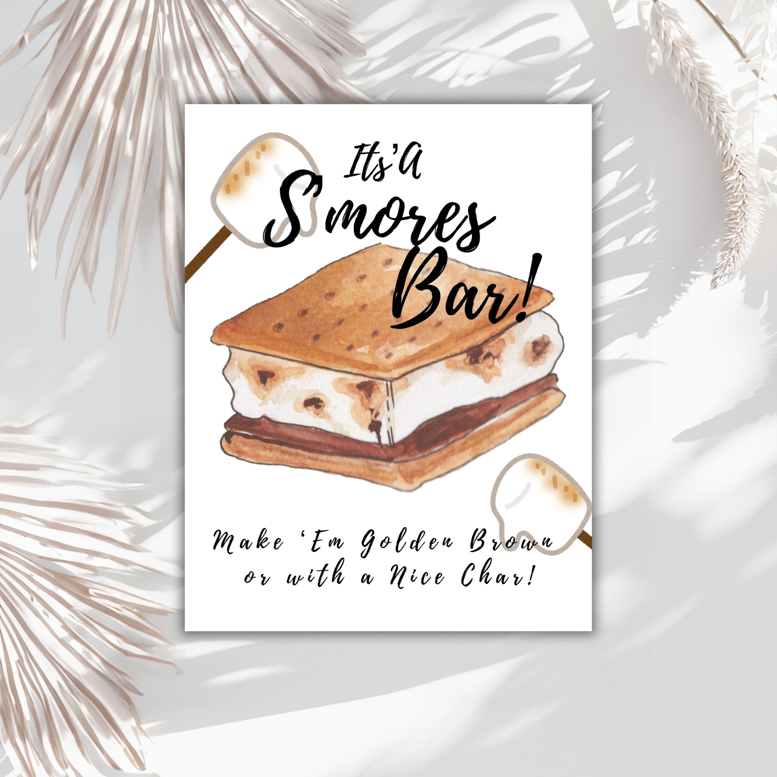 Editable Smores Bar Smores Sign Menu Wedding Smore Love S More Bar ...