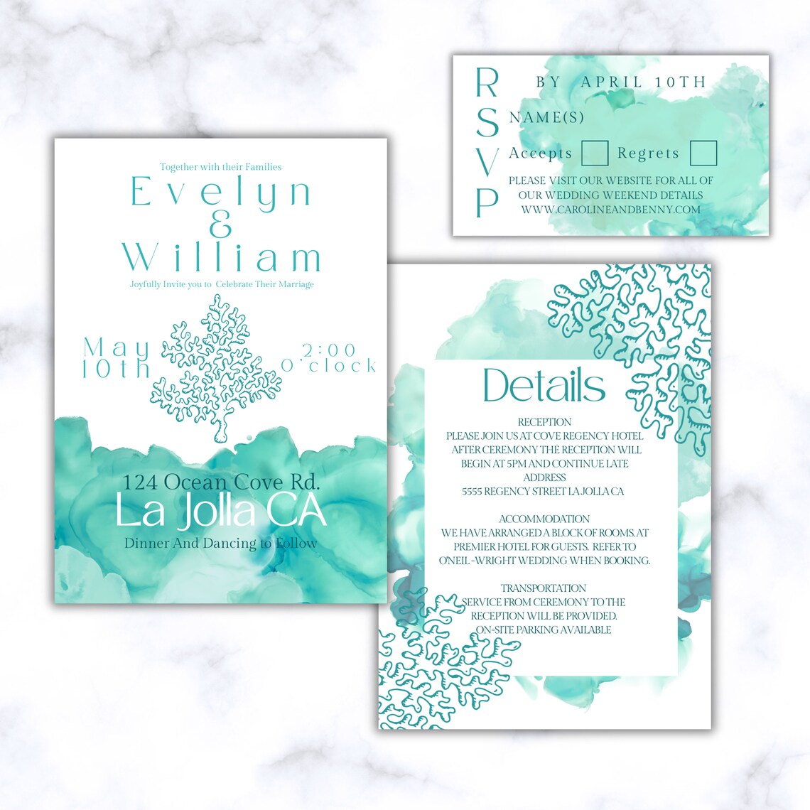 Editable Destination Wedding Invite, Sea Wedding Invitation, Beach ...