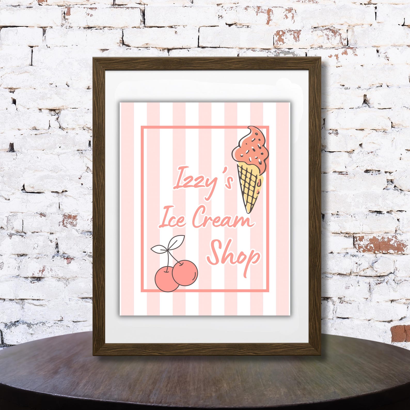Editable Ice Cream Shop Sign Menu Baby Shower Icecream Stand Sundae ...