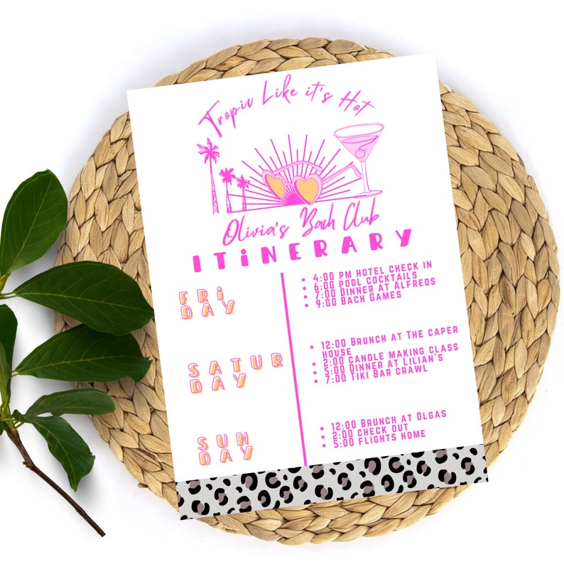 Editable- Miami Bachelorette Invitation Tropical Beach Bachelorette ...
