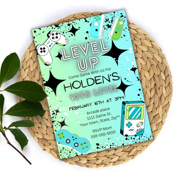 Level up Invitation - Etsy