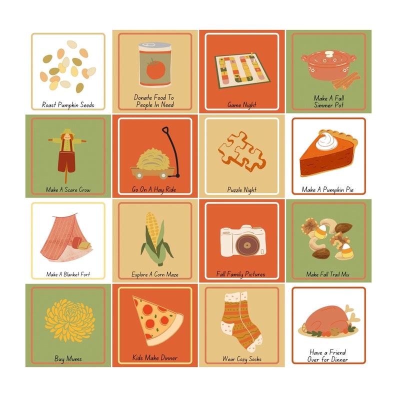 Printable Fall Advent Activities Cards Halloween Advent Calendar ...