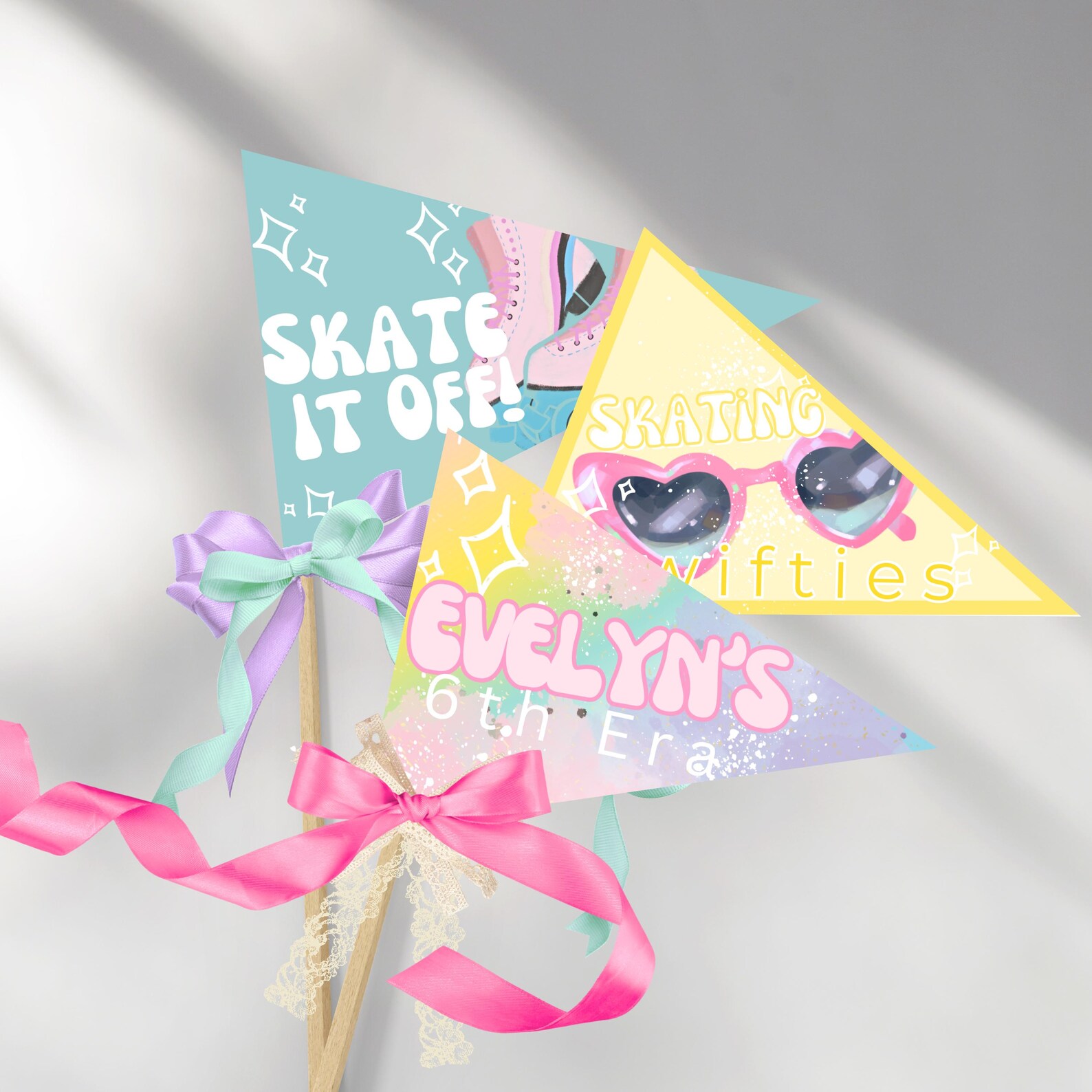 Editable Skate in My Birthday Era Photobooth Birthday Favors Decor ...