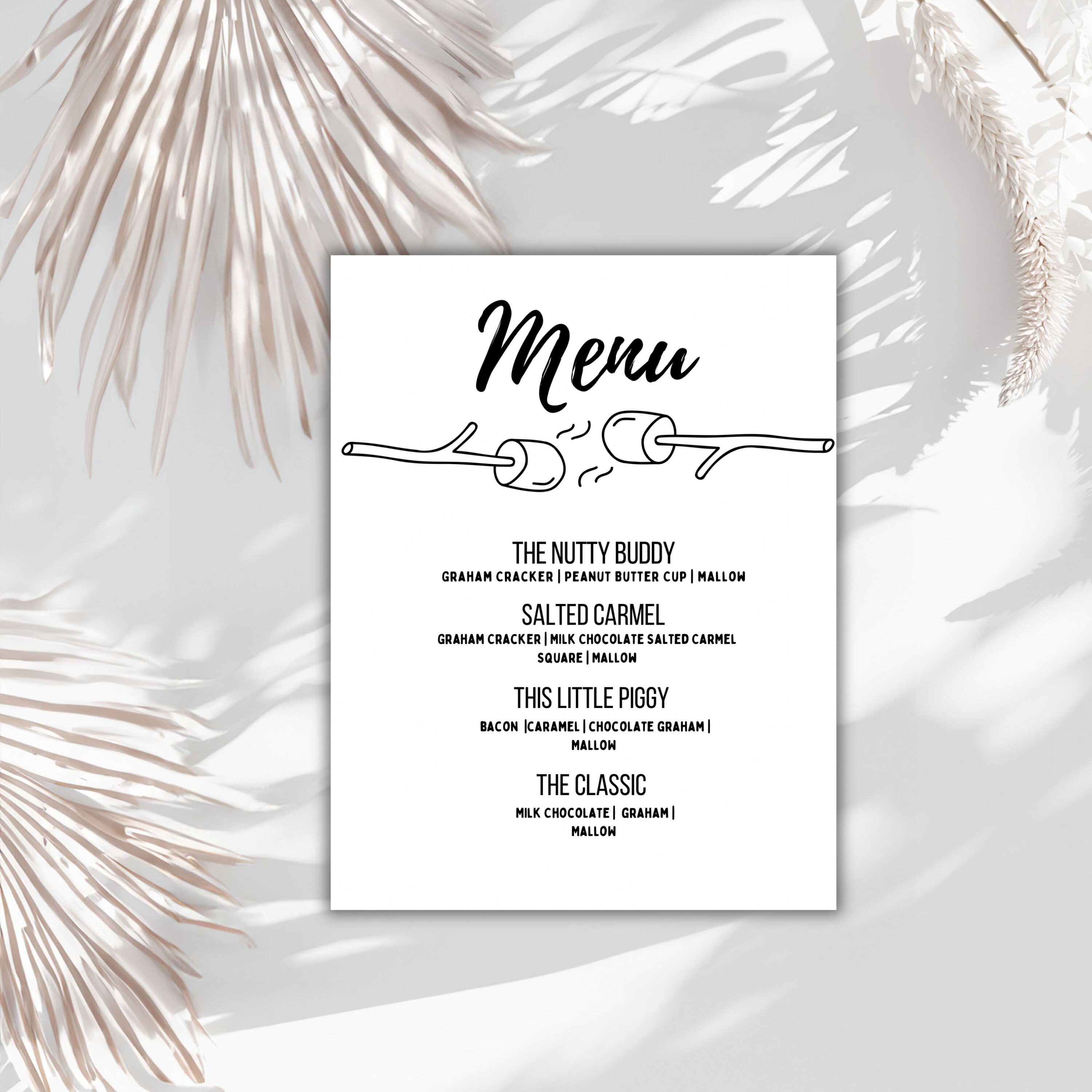 Editable S’mores Bar S’mores Sign Menu Wedding Smore Love S More Bar ...