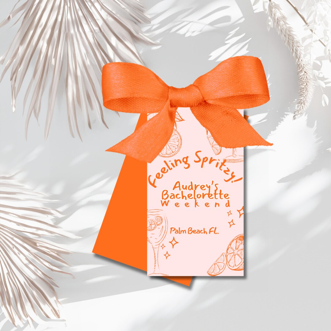 Editable- Aperol Spritz Favor Tag Doodle Hand Drawn Gift Tag Spritzy ...