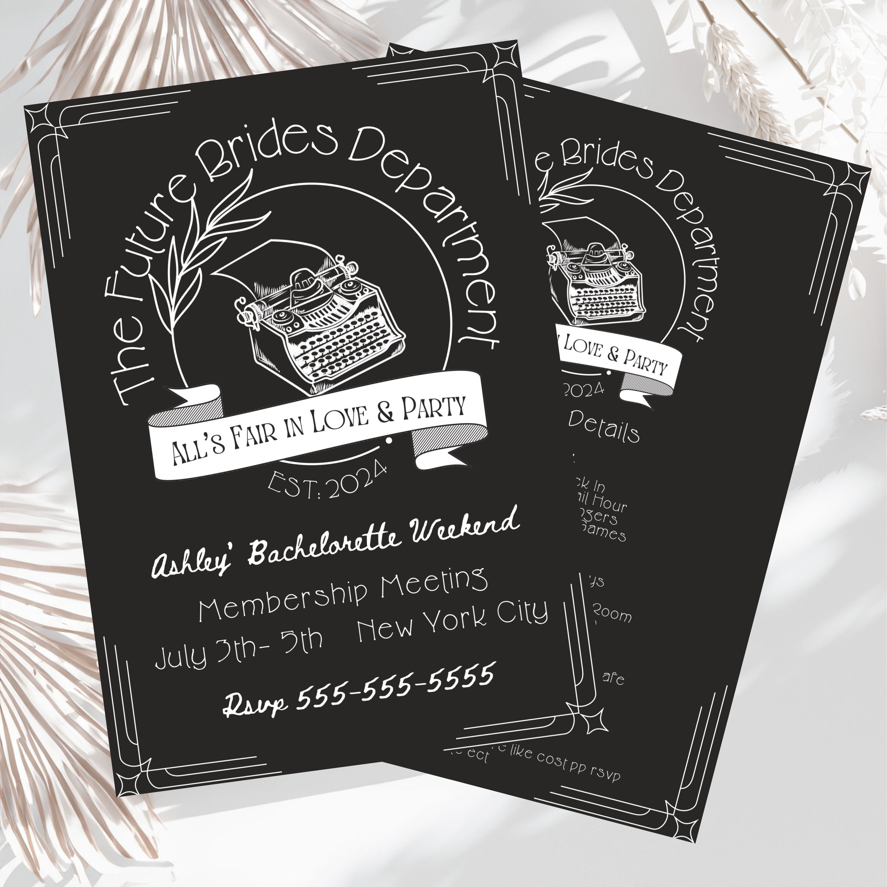 Editable Future Brides Department Bachelorette Tortured Poet Taylor ...