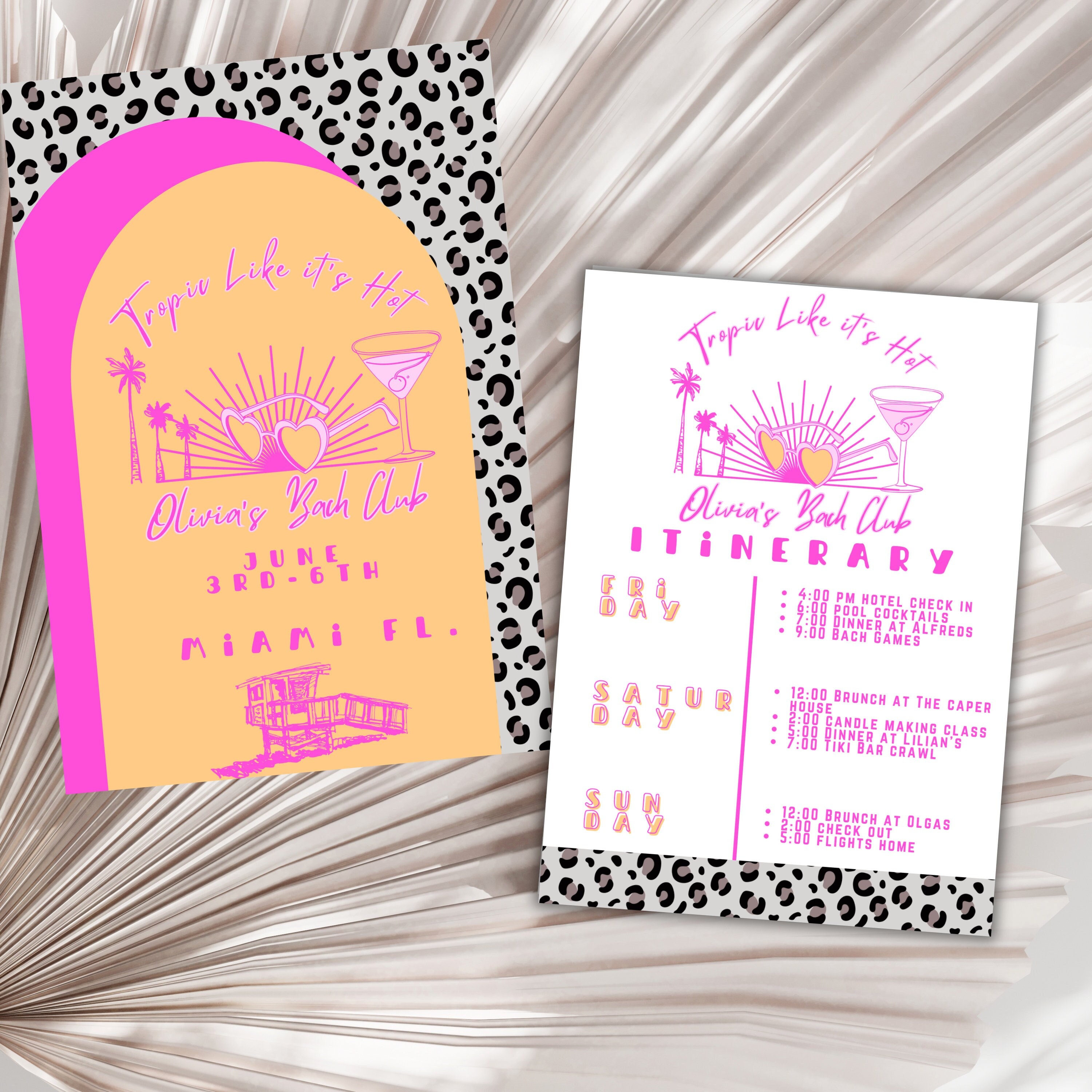 Editable- Miami Bachelorette Invitation Tropical Beach Bachelorette ...