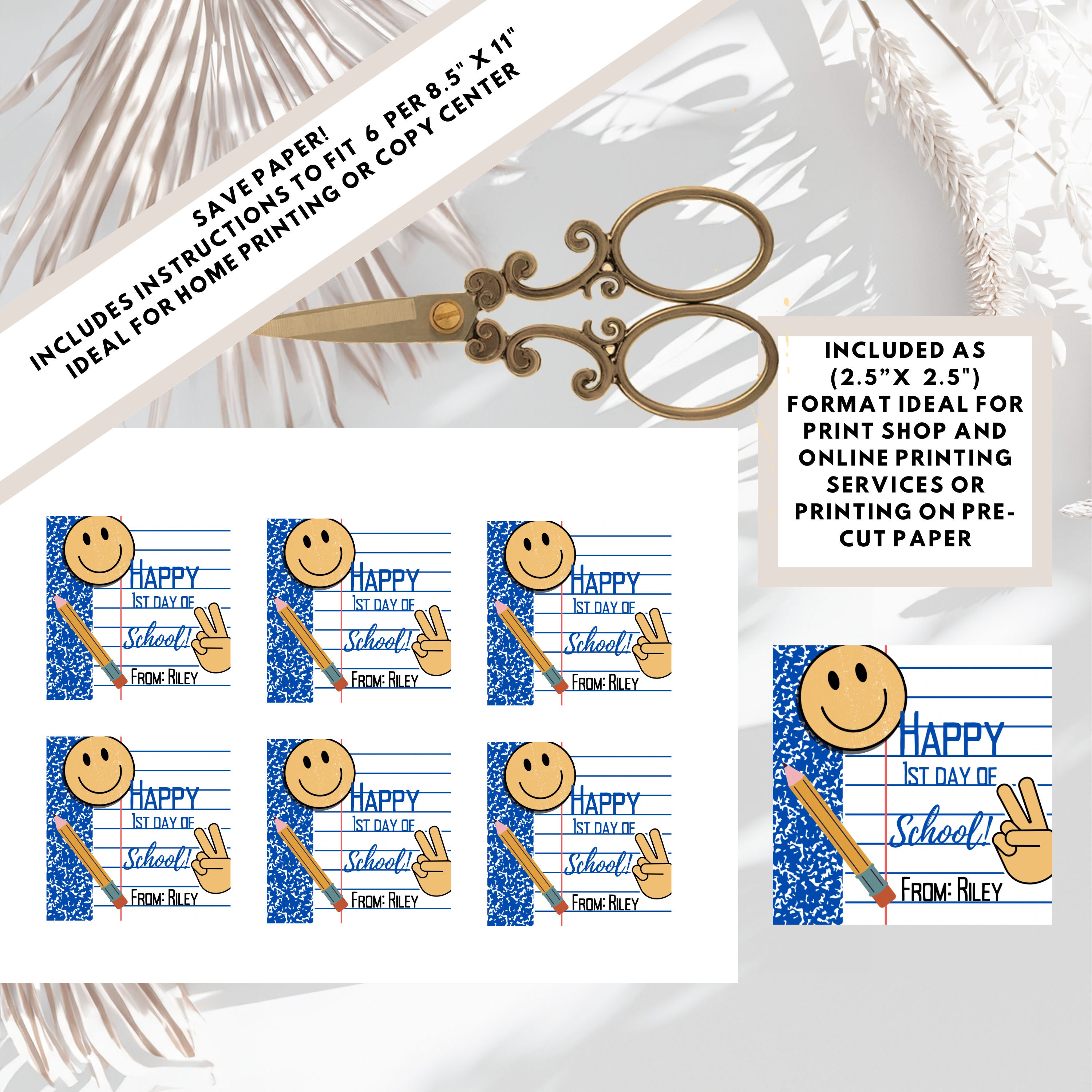 Editable Teacher Gift Class Gift 1st Day Elementary First Day ...