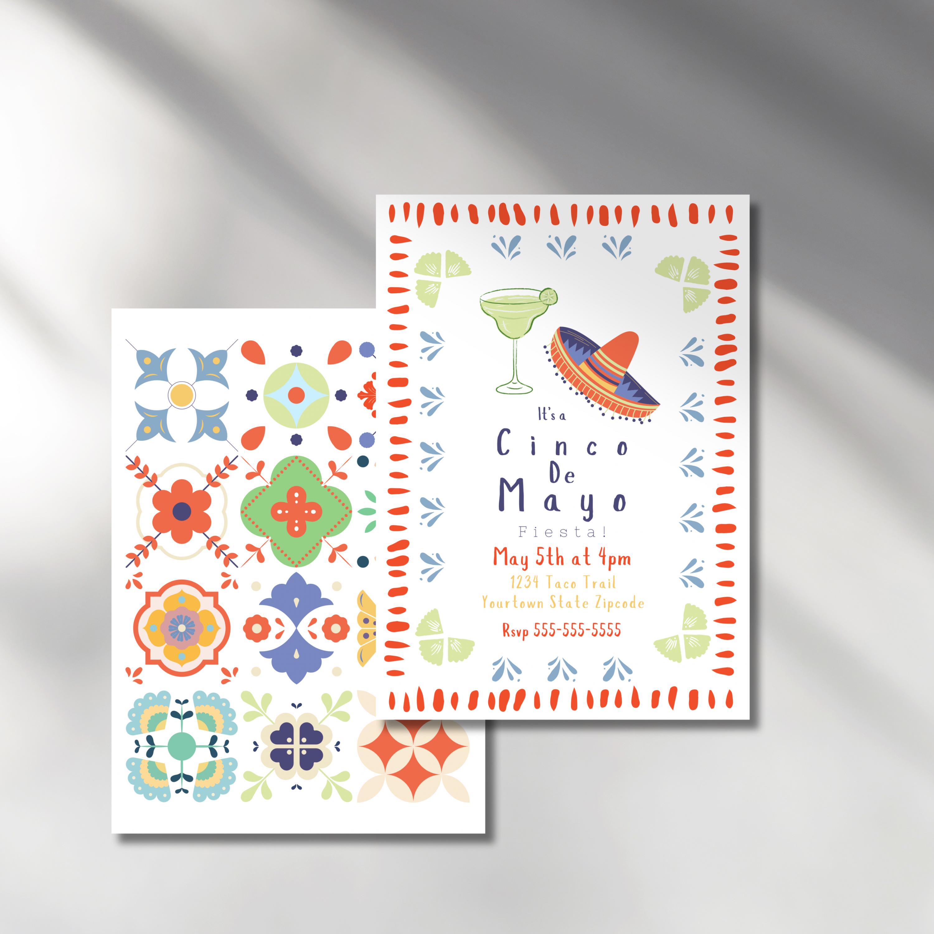 Editable Fiesta Invite Mexican Fiesta, Cinco De Mayo Invitation Happy ...