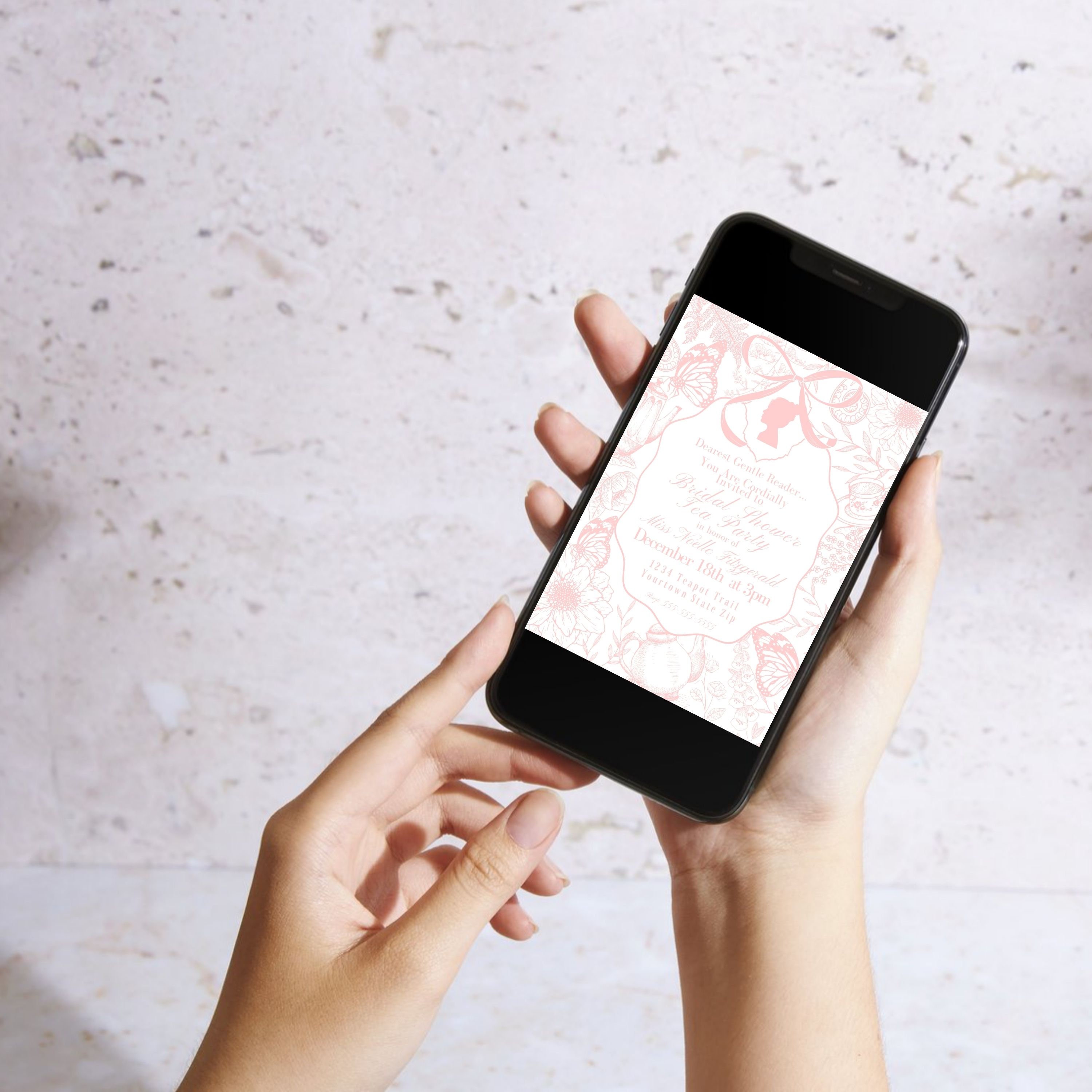 Digital Tea Party Bridal Shower Invitation Garden Wedding Shower Spring ...