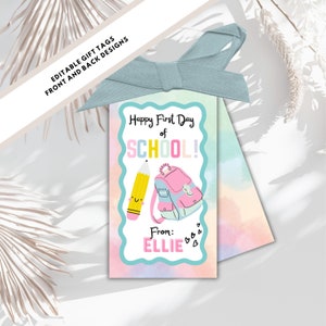 Editable-teacher Class Gift Preschool 1st Day Elementary First Day ...