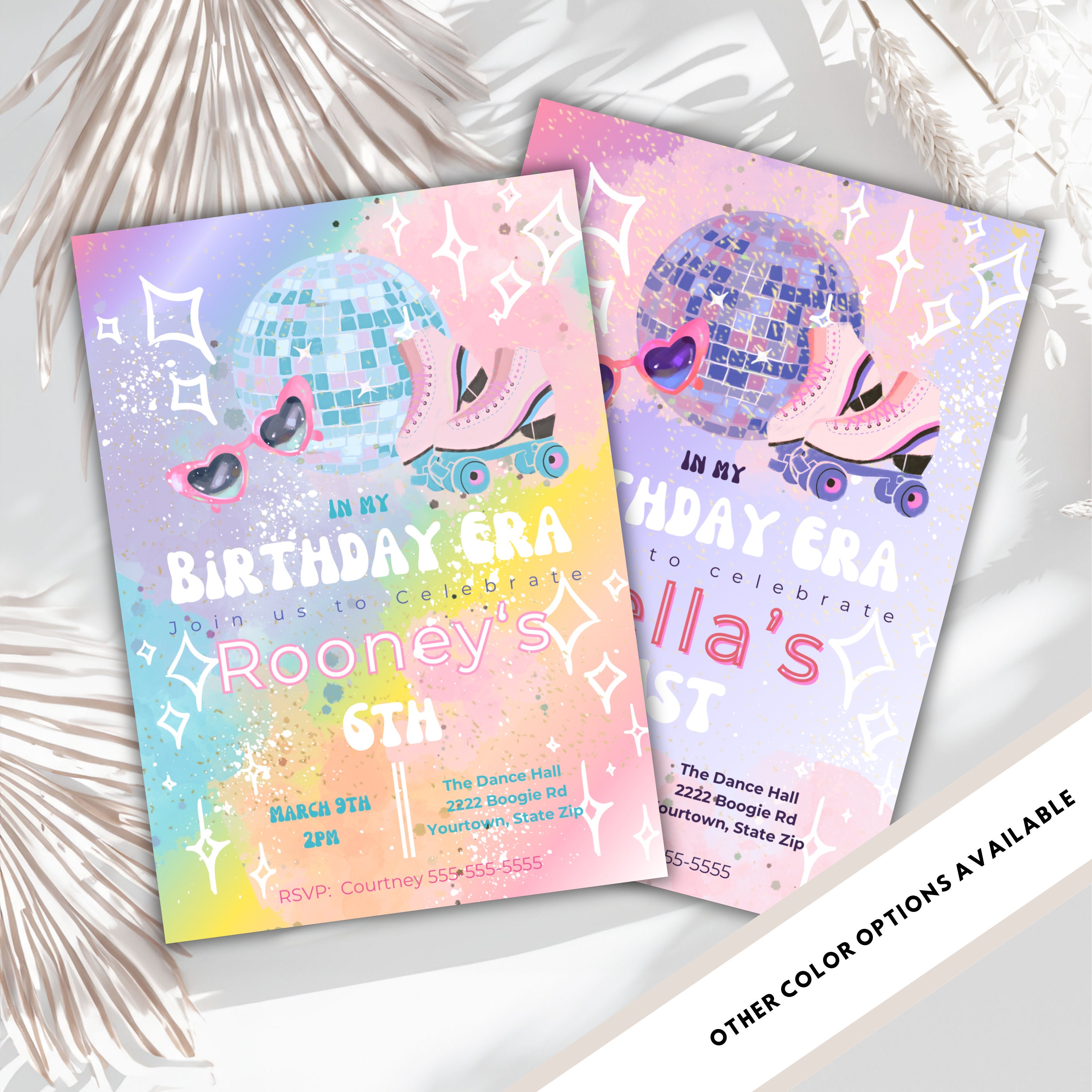Editable Skate in My Birthday Era Swiftie Eras Birthday Invitation Fan ...