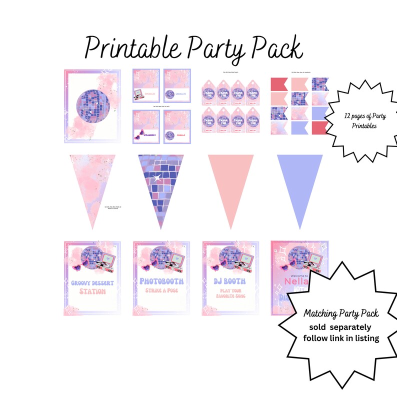 Editable Invite Disco Ball Invitation, Disco Party Dance Party Invite ...