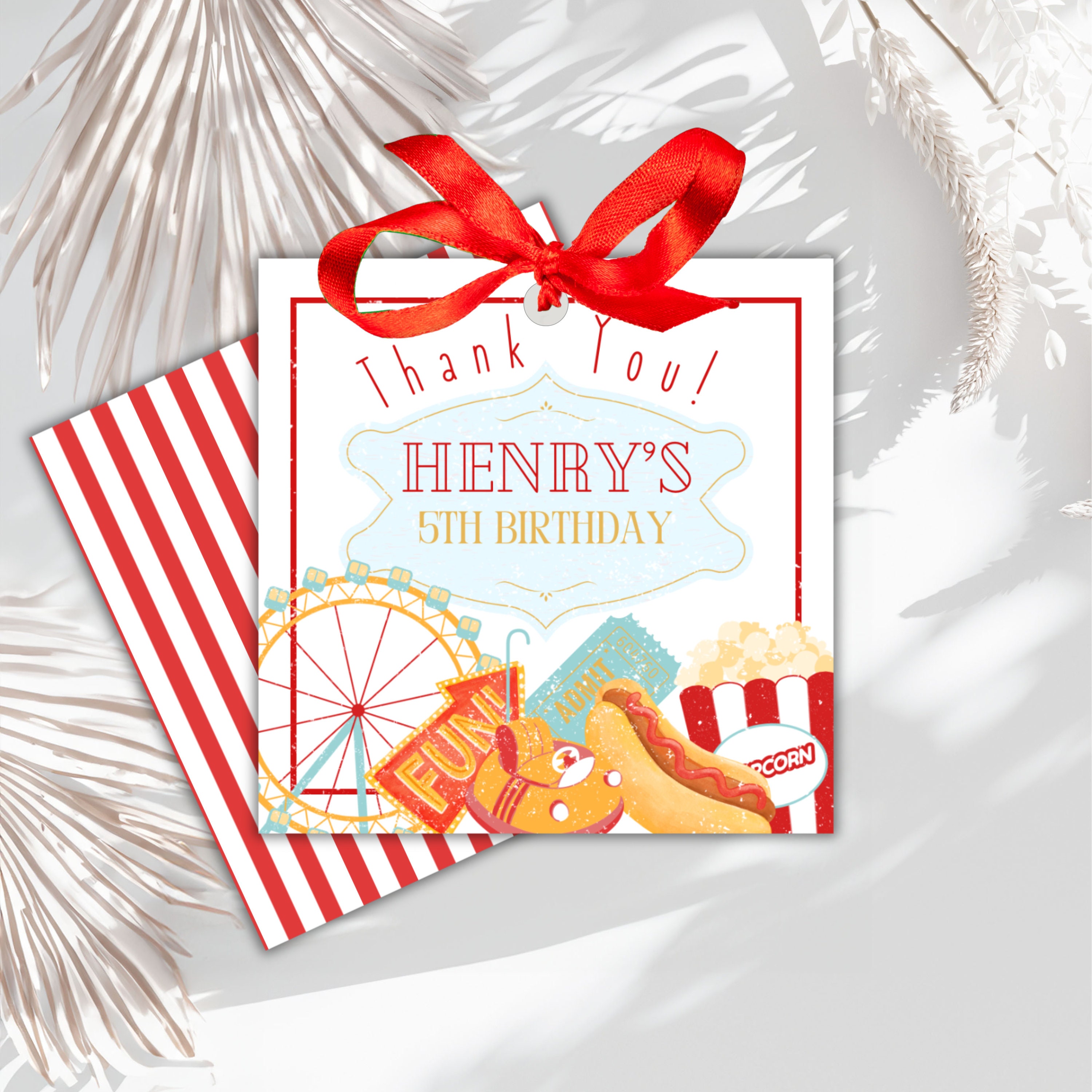 Editable Carnival Tag Carnival Theme Printable the Greatest Vintage ...