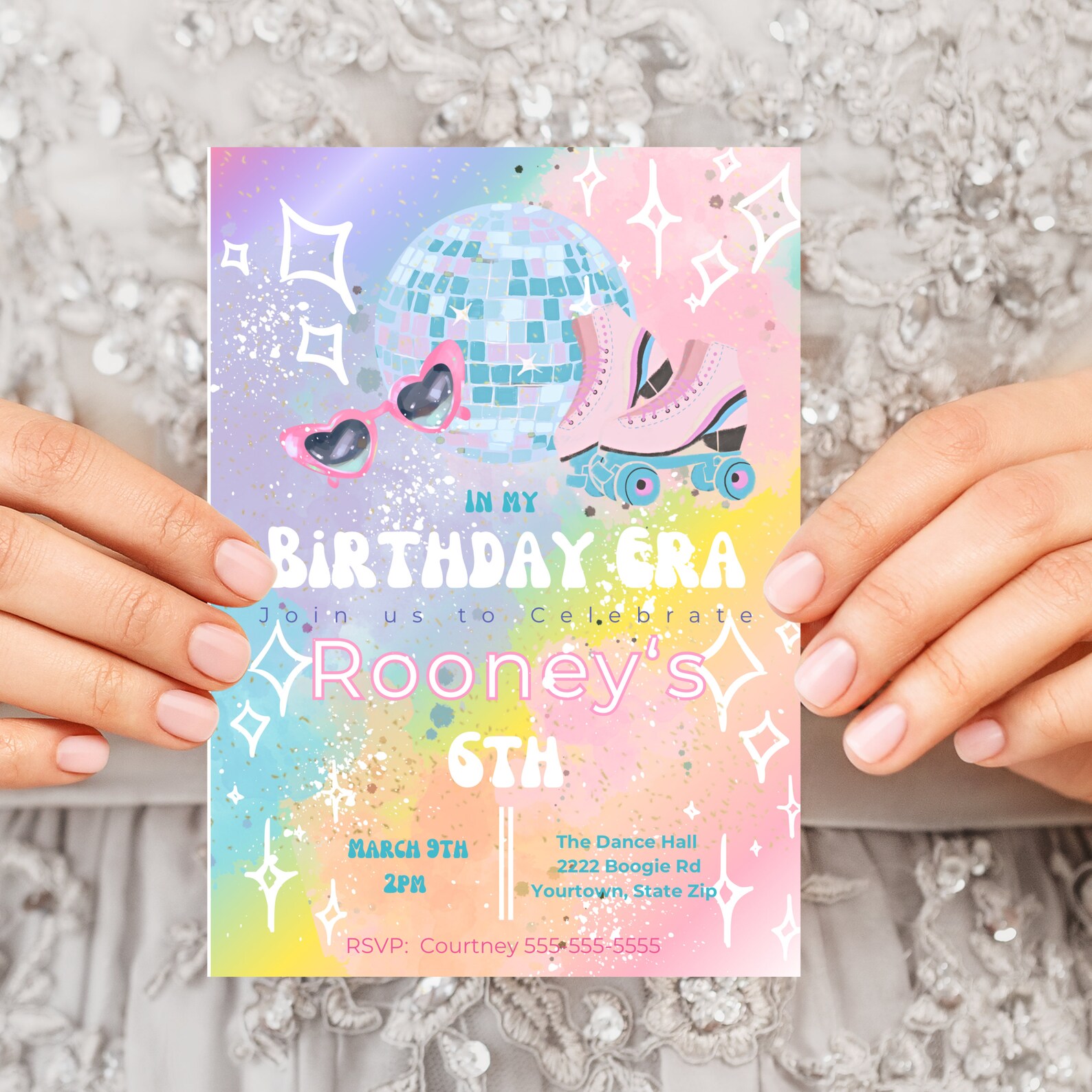 Editable Skate in My Birthday Era Birthday Invitation Fan Girl, Skater ...
