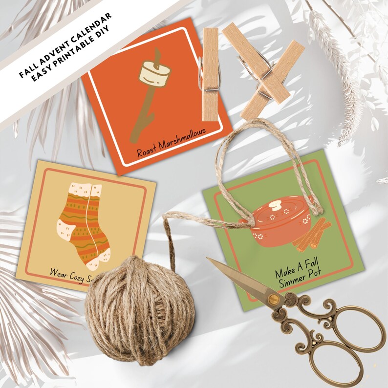 Printable Fall Advent Activities Cards Halloween Advent Calendar ...