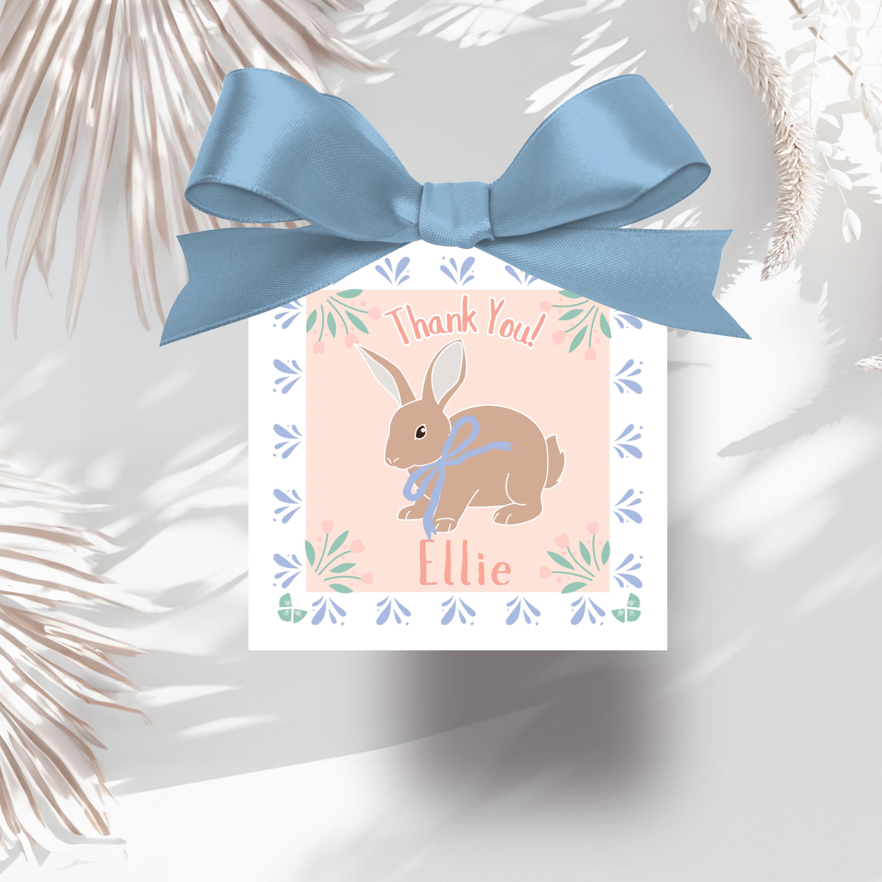 Editable- Some Bunny Favor Tag Blush Bow Goodie Bag Tag Bunny Invite ...